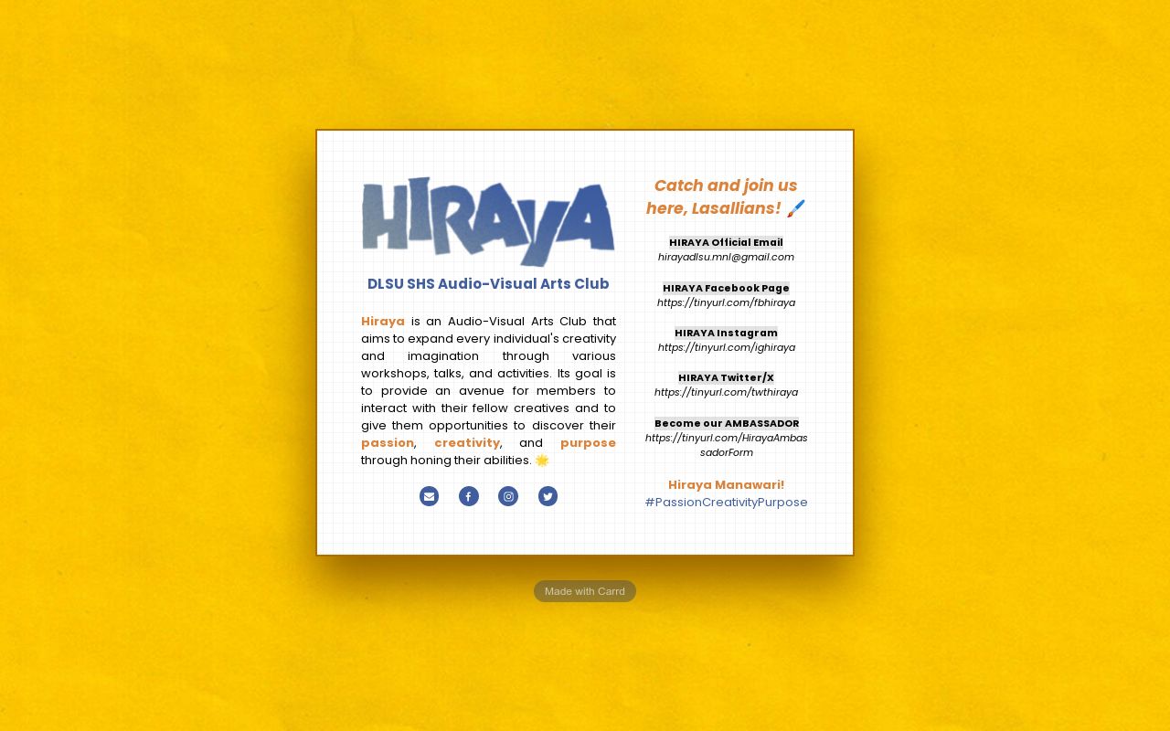Get to know HIRAYA